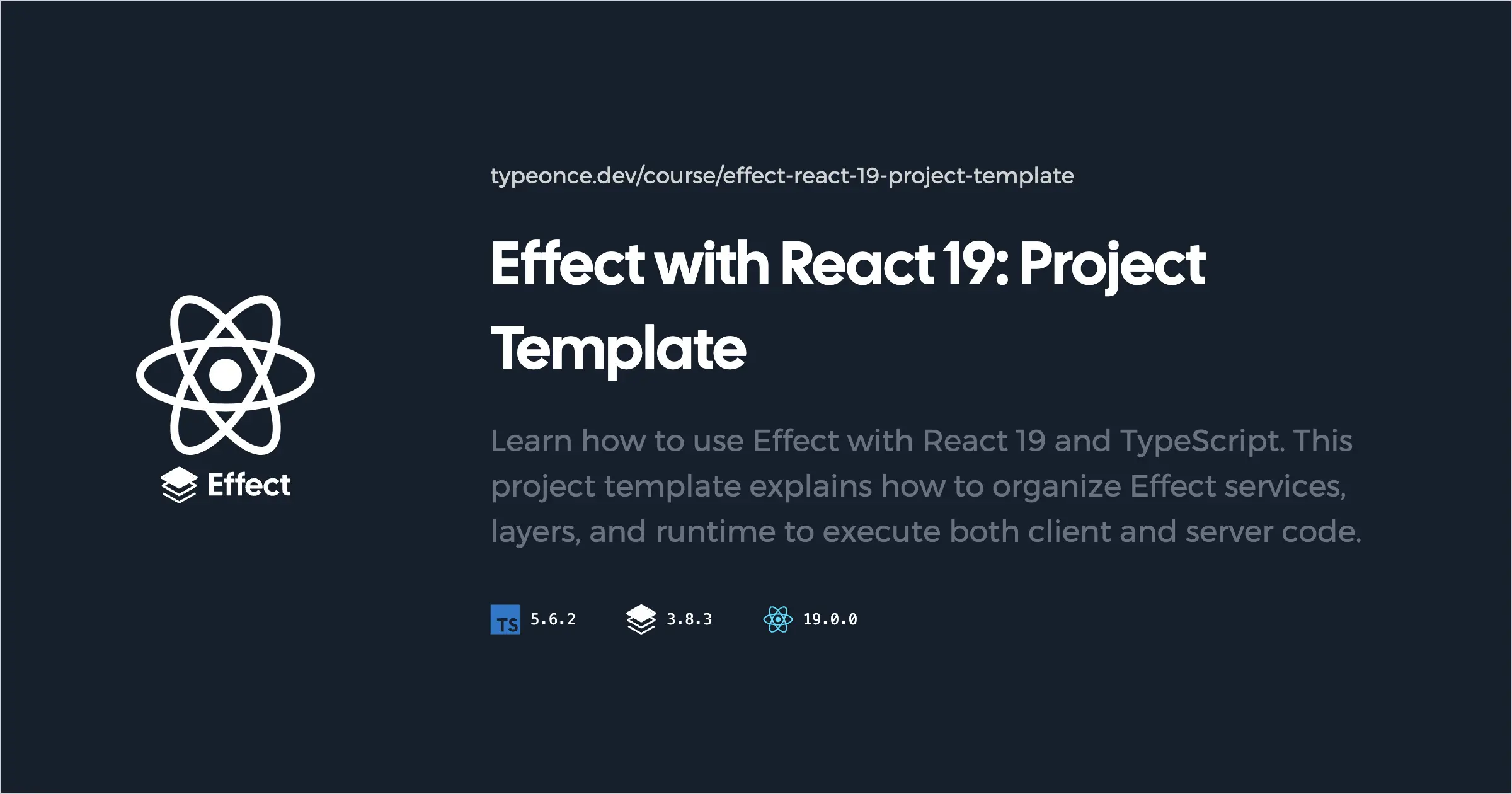Effect with React 19: Project Template | Typeonce