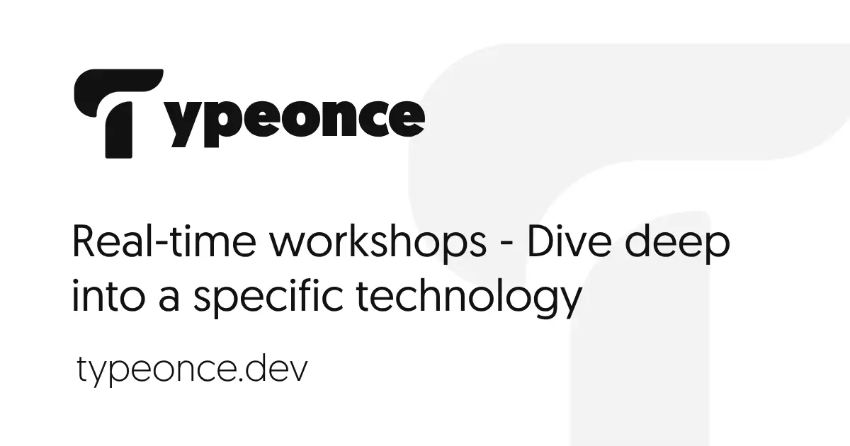 Professional Full-Stack Live Workshops | Typeonce
